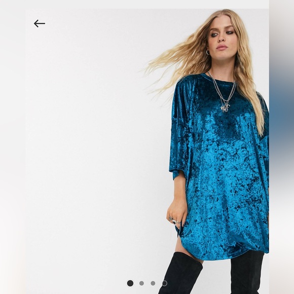 ASOS | Dresses | Nwt Asos Velvet Tshirt Dress | Poshmark